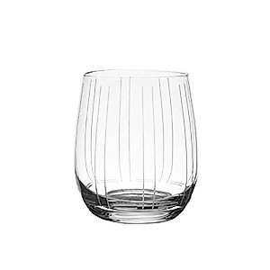 Mikasa Berlin Double Old Fashioned Whiskey Set of 4, 15.5-Ounce, Clear