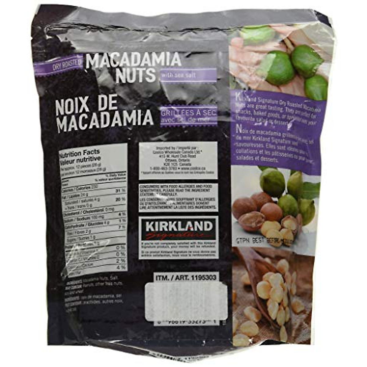 KIRKLAND SIGNATURE Roasted Macadamia Nuts (Net Wt 24 Ounce ),