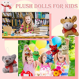 YALARY 48 Pack Mini Animal Plush Toy Party Favor Stuffed Toy Card Small Stuffed Animal Bulk Key Chain for Kids,School Gift,Graduation Gift,Bulk Carnival Prize,Valentine's Day Party Gift