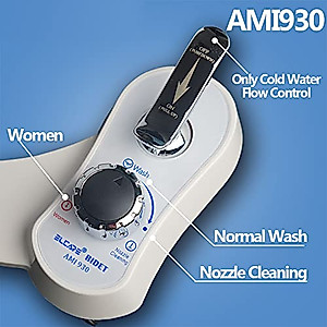 Elcare Bidet AMI 930-Fresh Water Non-Electric Mechanical Bidet Attachment-Selfcleaning Dual Nozzles of Wash and Women Wash Toilet Bidets