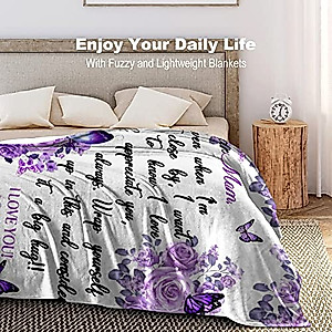 Gifts for Mom Blanket to My Mom from Daughter Son Soft Flannel Bed Throw Blankets for Birthday/Mothers Day 50"X40"