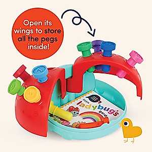 Battat Education – Fine Motor Peg Toy for Toddlers, Kids – Montessori Toy with Pegs – Educational & Developmental Toy – Learning Ladybug – 18 Months + – Learning Ladybug
