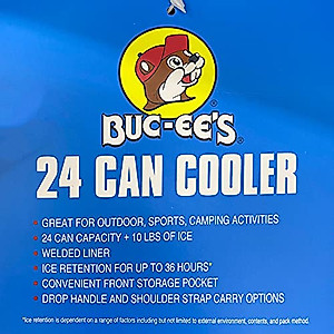 Buc-ees Traveling Cooler Bag-Leak Proof Cooler Bag For Camping, Picnic, BBQ, Hiking, Beach Lunch Box-Reusable Deep Freeze Cooler Bag For 24 Cans Of Coke, Cold&Lunch For All Your Friends & Family (Red)