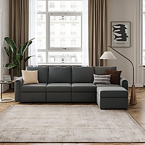 LINSY HOME Armrest Module for Modular Sectional Sofa Couch, A Pair of Couch Armrests to Extend or Update Your Sofa, Wide Track Arm, Dark Gray