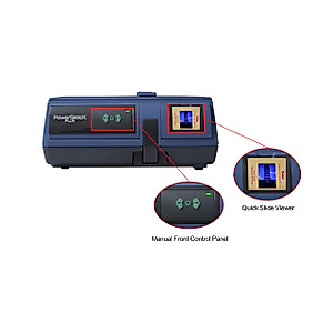 Pacific Image PowerSlide X Plus 35mm Slide Scanner. Auto Batch Scan Mounted Slides. Maximum 50 Slides/Batch Scan. 10000 dpi/True Color. 4.2 Dynamic Range. Mac/Pc.