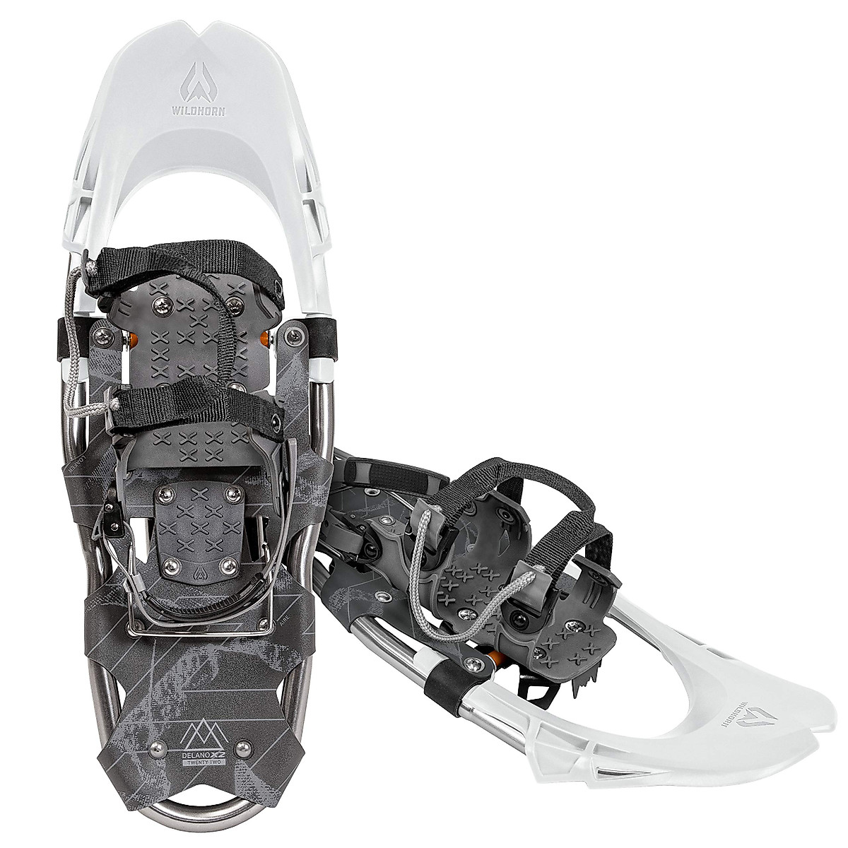 Wildhorn Delano Lightweight Snow Shoes for Mens- Snowshoes for Women and Youth, Fully Adjustable Bindings, 22/28 Premium Aluminum Frame, Snowshoes with Steel Grip Crampons