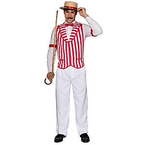 Forum Novelties Men's Standard Barbershop Quartet Vest, Red, White