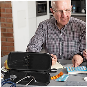 Clinical Bag For Nursing Students,Stethoscope Case with Handle, Nursing Bags for Nurses, Portable Waterproof Shockproof Stethoscope Accessories, Black