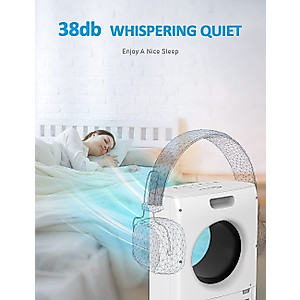 BREEZEWELL 3-IN-1 Windowless Portable Air Conditioner, 32-INCH Evaporative Cooler for Home, 3 Wind Speed & 4 Modes,Washable Water Tank, 8H Timer,20ft Remote Bladeless Evaporative Air Cooler for Room