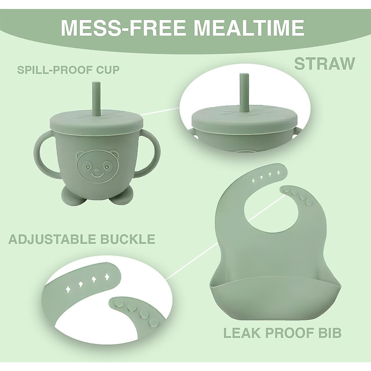 Silicone Baby Feeding Set for Babies and Toddlers, Children Tableware, Kids Dining, Microwave & Dishwasher Friendly, Design for Picky Eaters, Baby Utensils, Toddler Feeding Supplies, Gift for Parents