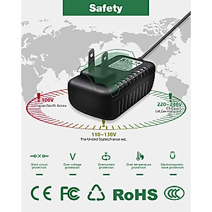 JOVNO 9V 2A Adapter for Schwinn 430 420 270 240 A10 A20 A40 Bike Exercise Elliptical Recumbent Upright Trainer, Crosley Cruiser Portable Turntable Record Player CR8005A I II III Series
