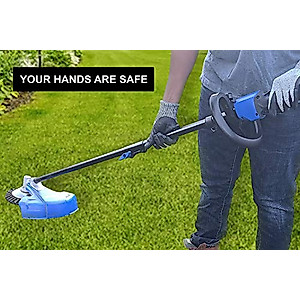 MBAKAS 8 inch Steel Wire Wheel Brush Grass Cutter Trimmer Wire brush Trimmer Head Replacement Garden Grass Weed Cutter With Adapter Kit And Work Gloves, Rust Removal, Paving Stone, Pavement Driveway.