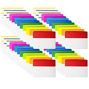 960 Pieces 2 Inch Tabs Sticky Idex Tabs, Page Markers File Folder Tabs Self Adhesive, Colored Tabs for Binders, Books and Notebooks, [960 Pcs, 12 Colors]