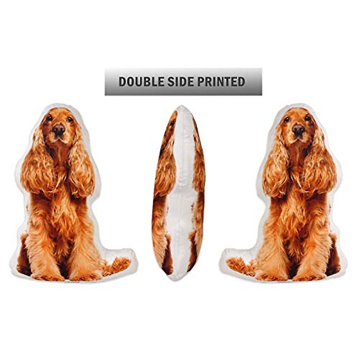 Printtoo Custom Photo Pillow, Unique Birthday Gift Decor, Pet Memorial Pillow Custom, Personalized Shaped Pillow, Pet Portrait Dog Pillows 3D Printing Pillow-14X14