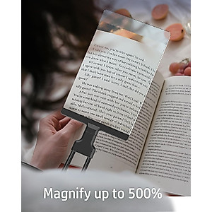 Magnifying Glass for Reading Hands Free, 5X Magnifier with 5.3''x 8.7'' Full Page View, Loupe for Seniors, Low Vision Macular Degeneration for Cross Stitch, Needlepoint, Inspection, Small Fonts