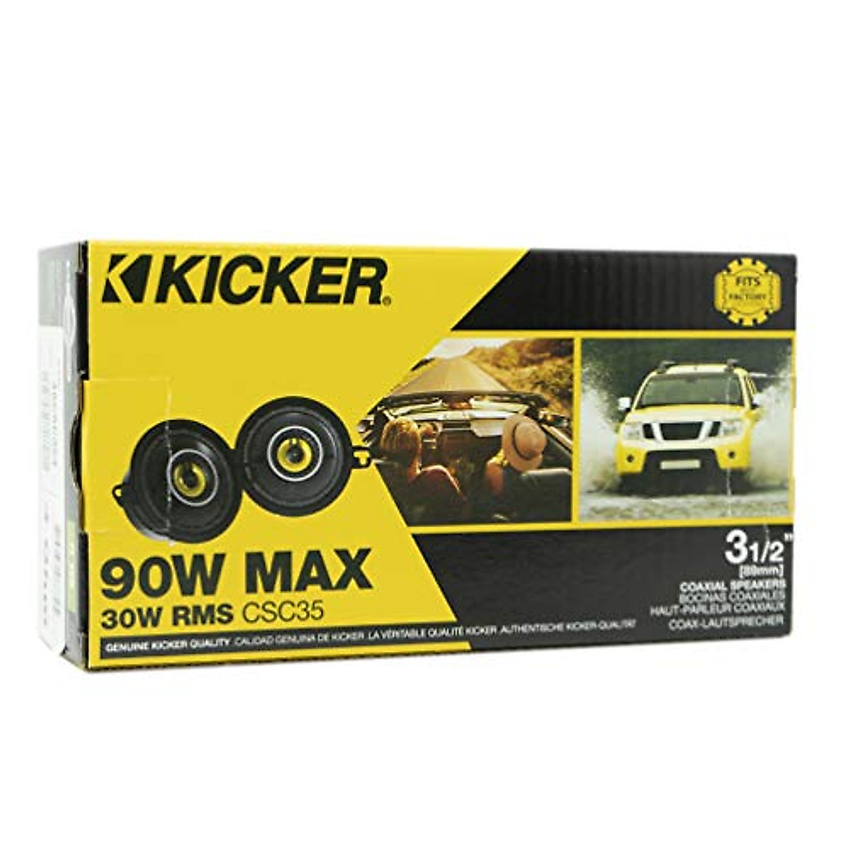 Kicker CSC354, CS Series 3.5" 2 Way Coaxial Car Speakers (46CSC354)