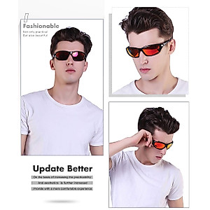 FAGUMA Sports Polarized Sunglasses For Men Cycling Driving Fishing 100% UV Protection