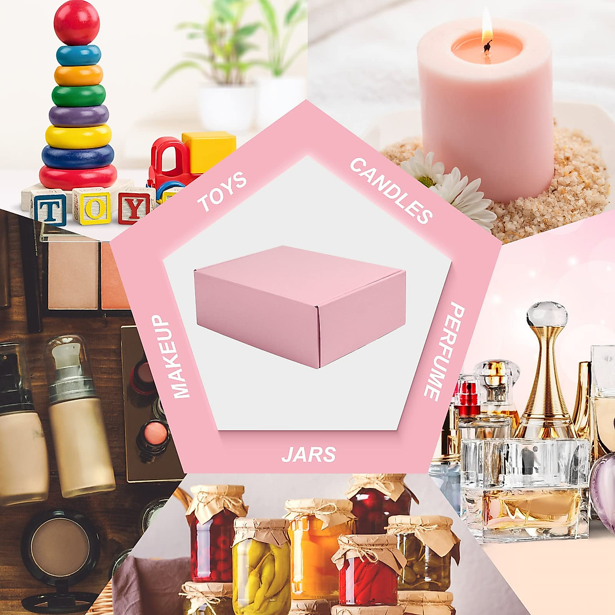 CRUGLA 20 Packs 12x9x4 Gift Boxes With Lids for Presents, Large Pink Gift Boxes Empty for Wrapping Gifts for Women Girls Mothers Day Wedding Birthay Party Valentine's Day