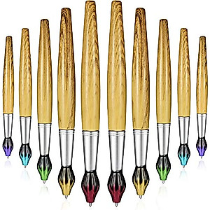 Outus Bamboo Brush Shape Ballpoint Pen Novelty Retractable Paintbrush Ink Pens for Art Activities and School Stationery, Christmas Halloween Near Year Present (10 Pieces)