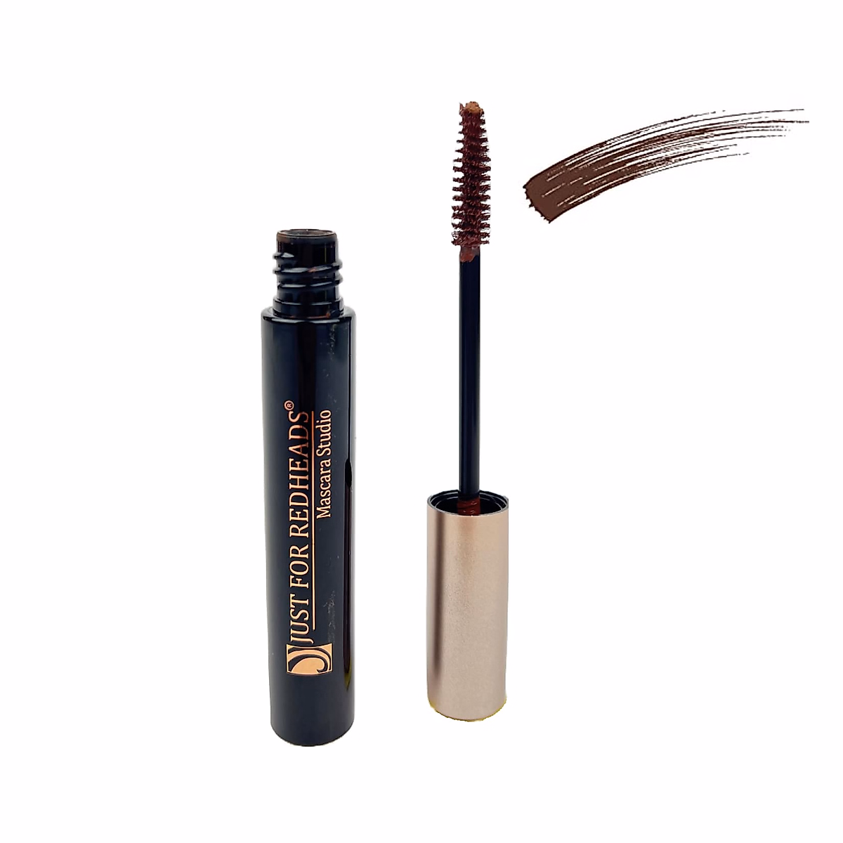 Just for Redheads Mascara Studio - Lashes Volumizer for Women - Lengthening & Defining Lashes, Smudge-Proof, Water Resistant - Made in the USA (GingerAuburn)