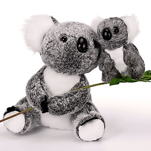 Skylety Stuffed Animal Koala Bear 2 Pieces Mum Koala Hold Little Koala Plush Toy Soft Koala Stuffed Animal Doll, 10.63 Inches and 5.12 inches
