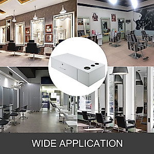 VEVOR White Salon Wall Mount Stations Styling Classic Locking Storage Beauty Salon Spa Equipment Barber Stations