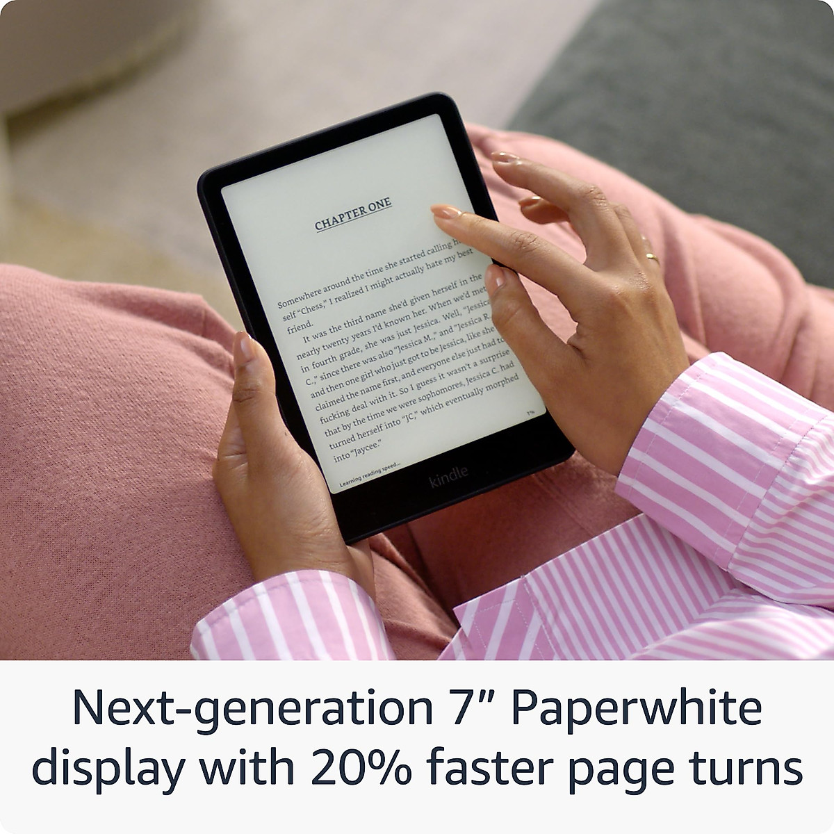 All-new Amazon Kindle Paperwhite (16 GB) – Our fastest Kindle ever, with new 7" glare-free display, and weeks of battery life – Black + 3 Months Free Kindle Unlimited (with auto-renewal)