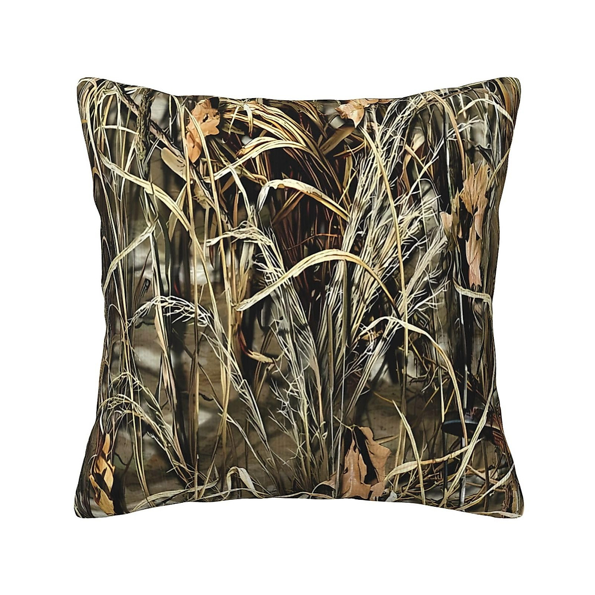 DEHIWI Camo Yellow & Green Throw Pillow Covers Super Soft Morden Decorative Pillows Case Invisible Zipper Cushion Cover for Sofa Couch Bedroom Living Room 18"X18"
