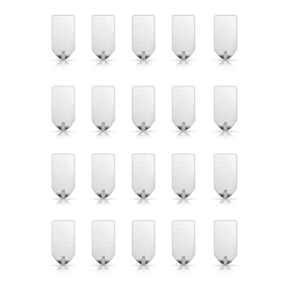 KAERSI Small Adhesive Stainless Steel Hooks for Hanging Hats, Caps and Keys - 20 Pack, Holds up to 2 lbs Perfect for Wall-Mounted Baseball Caps and Measuring Cup Storage