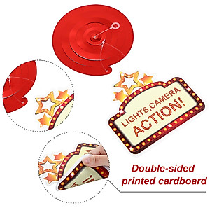 Movie Night Party Decorations Kit Now Showing Movie Theme Hanging Swirls Black Gold Foil Supplies for Bridal Shower Birthday Party Movie Night Party