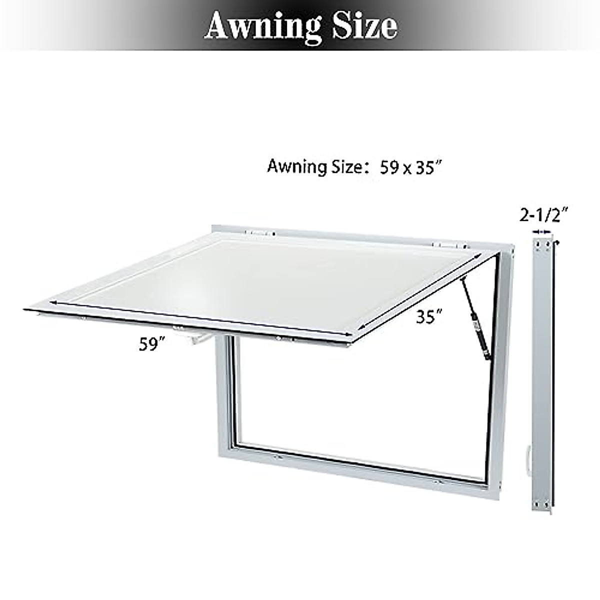Concession Window w/Awning 60" W x 36" H Food Truck Serving Window Benefits for Your Food Truck or Trailer