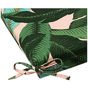 Pillow Perfect Outdoor/Indoor Swaying Palms Capri Bench/Swing Cushion, 1 Count (Pack of 1), Green