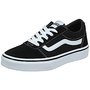 Vans Yt Ward Sneaker, Black ((Suede/Canvas) Black/White Iju), 11 US Unisex Little Kid