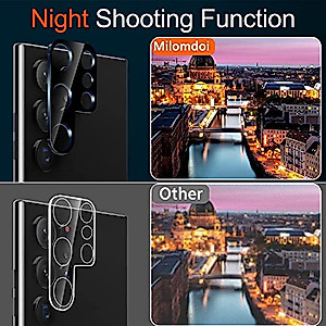 Milomdoi [3+3 Pack] for Samsung Galaxy S23 Ultra Screen Protector [Not Glass] Accessories 3 Pack TPU Film with 3 Pack Tempered Glass Camera Lens screen protector for Samsung S23 Ultra case friendly