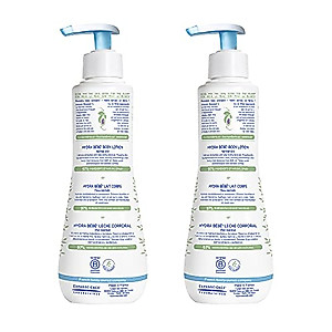 Mustela Hydra Bebe Body Lotion - Daily Moisturizing Baby Lotion with Natural Avocado, Jojoba & Sunflower Oil â€“ 10.14 fl. oz. â€“ 2-Pack