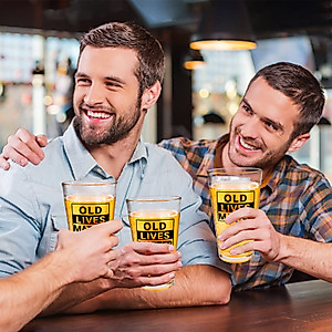 Jemo Gifts for Men Dad Him from Daughter Son Wife - 16 oz Funny Beer Glass - Fathers Day,Birthday,Christmas,Retirement White Elephant Gag Gifts for Husband Grandpa Papa Old Man