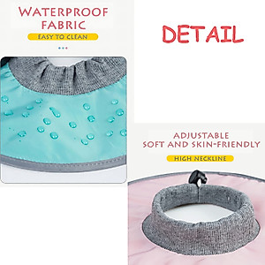 BECHANMIG Cat Recovery Collar Pet Cone Collar After Surgery Protective Cotton Cone, Adjustable Cat E Collar, Surgery Recovery Elizabethan Collars for Kitten and Cats, Green L