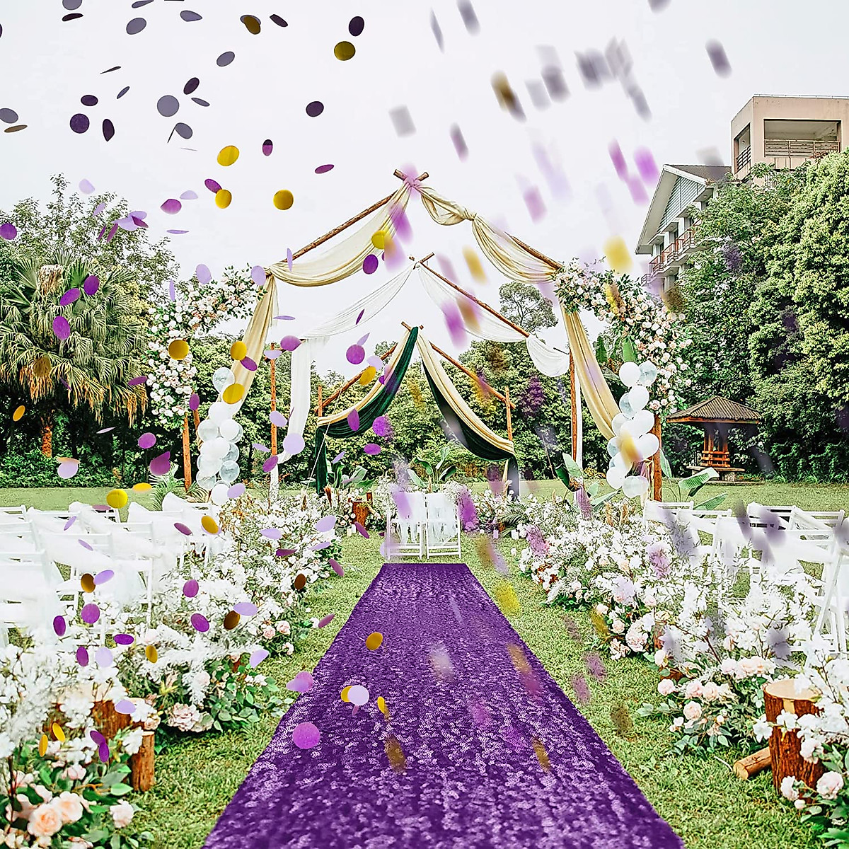 Purple Confetti/Purple Table Decorations/Purple Lilac Party Decorations, Purple Baby Shower/Purple Birthday Decorations/NYU Graduation Party Decorations Purple 2023 (Lavender)