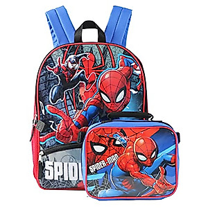 Marvel Spiderman Backpack with Lunch Bag One Size