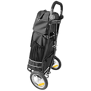 M-Wave Unisex – Adult&#039;s Stalwart 2 Shopping Bicycle Trailer, Black, 125 x 56 x 90 cm