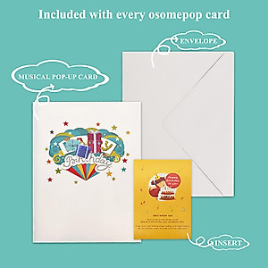 YIXIN - Personalized 3D Pop-Up Birthday Card with LED Lights and Music, Includes Envelope