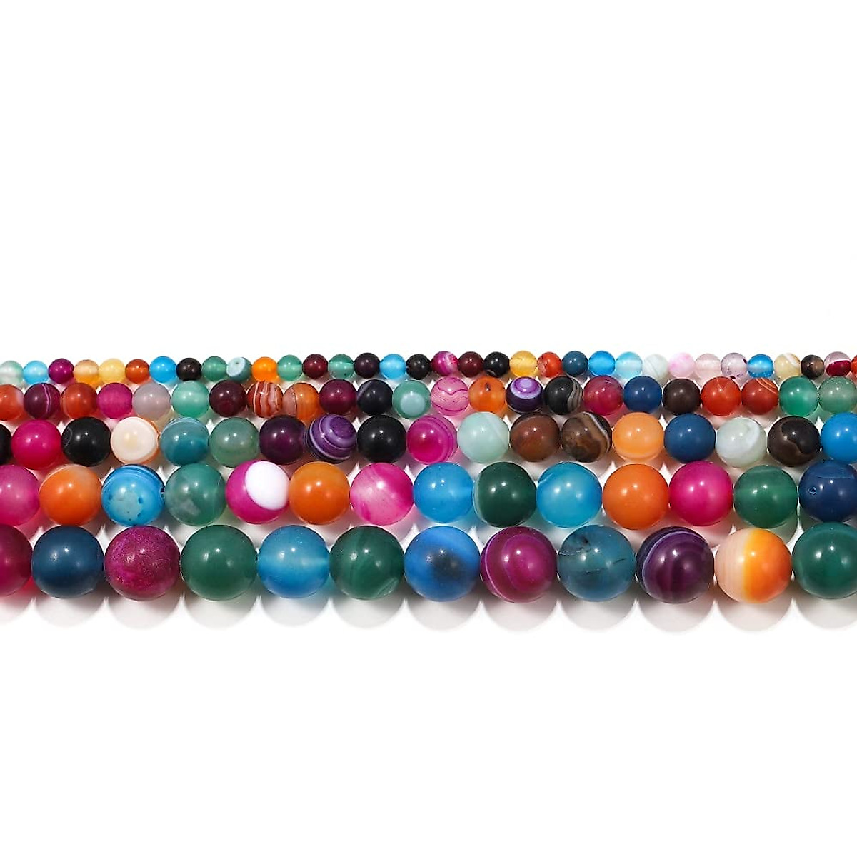 YU 1strand 4/6/8/10/12mm Mixed Color Stripes Carnelian Round Loose Spacer Bead for DIY Bracelet Jewelry Makings Supplies Accessory T314 (Color : Stripes Carnelian, Item Diameter : 8mm)