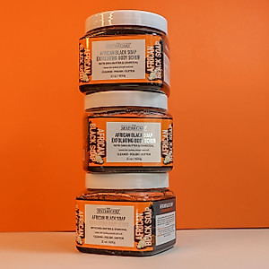 The Spathecary African Black Soap Exfoliating Body Scrub, 21 oz, Ultra Hydrating and Exfoliating Scrub for Nourishing Essential Body Care