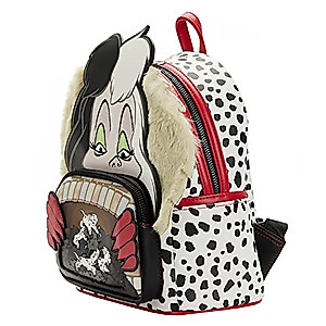 Loungefly Disney Villains Scene 101 Dalmatians Cruella Womens Double Strap Shoulder Bag Purse
