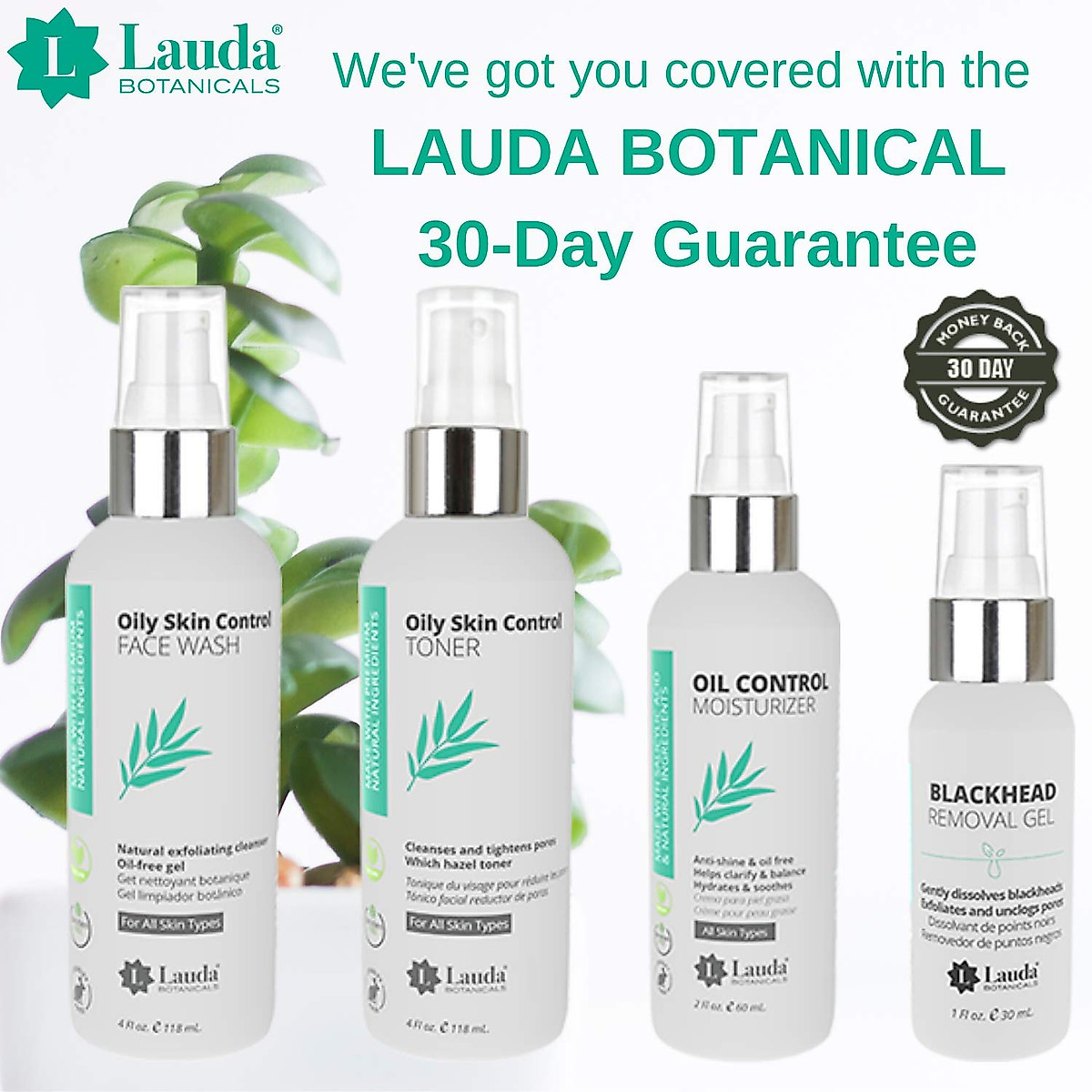 Blackhead Remover Cleanser with Salicylic Acid, Deep Pore Facial Cleanser, Blackhead Eliminator and Dissolving Gel, 1 Ounce by LAUDA BOTANICALS