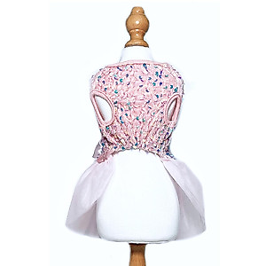 JcDuDoi Dog Princess Formal Dress for Small Dogs Girl,Sparkling Sequins Sweet Pet Clothes Wedding Birthday Party Puppy Dresses,Cat Apparel Accessories Costumes Outfit Skirt Pink (Pink, Medium)