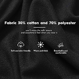 MaaMgic Womens Large Soft Cashmere Feel Pashmina Shawls Wraps Winter Light Scarf ( Black , One Size )