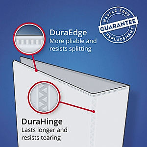 Avery Durable View 3 Ring Binder, 2 Inch Slant Rings, 4 White Binders (17032)