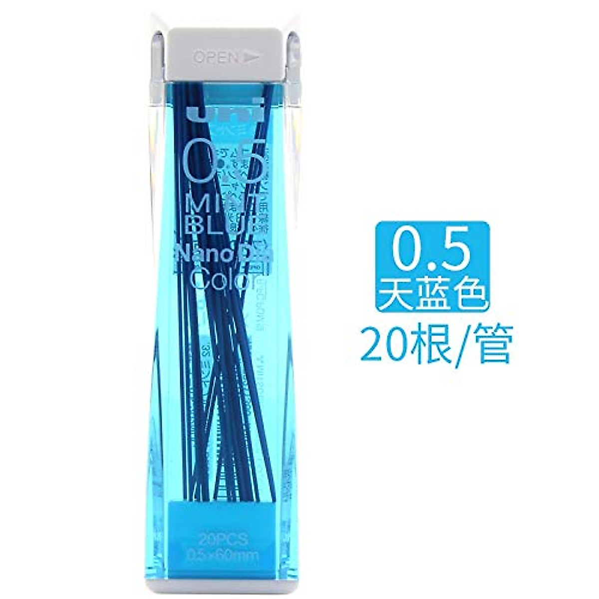 Uni NanoDia Color Mechanical Pencil Leads 0.5mm 7 Color Set, 7 Pack/total 140 Leads