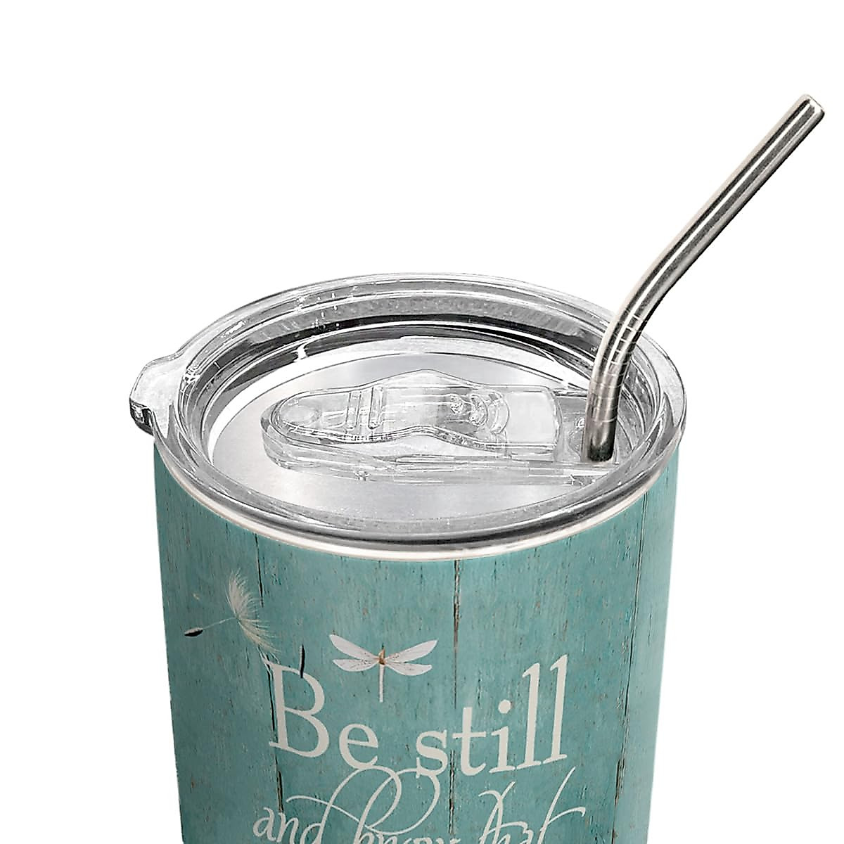 20oz Faith Dandelion Dragonfly Tumbler Cup, Insulated Travel Cup with Lid, Coffee Thermos for Women, Gifts for Women, Birthday Gifts for Mom, Daughter, Sister, Friends, Girlfriends, Coworker